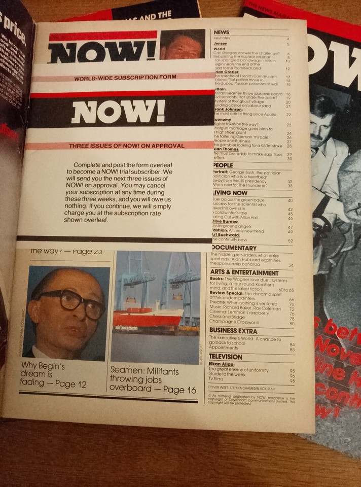 MAGAZINE - X17 Issues Now! Magazine 1981 Culture Politics World News ...