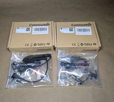 2pk commountain 3.5mm Listen Only Earpiece Compatible with Speaker Mic ...