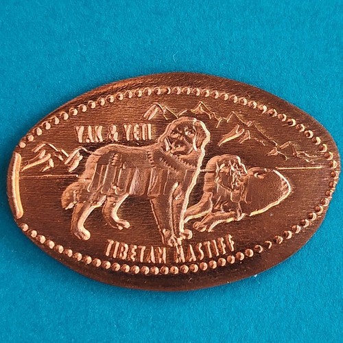 TIBETAN MASTIFF Yak And Yeti Disney Animal Kingdom Elongated Copper ...