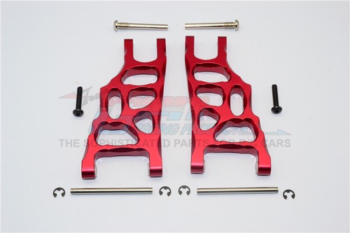 GPM Red Aluminium Stampede 2WD Front Lower Suspension Arms 2Pcs w/ Pins ...