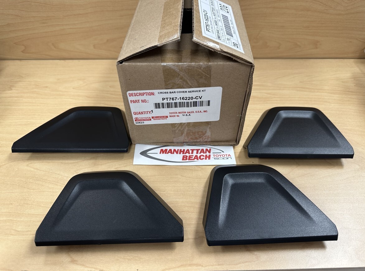 22-25 COROLLA CROSS ROOF RACK CROSS BAR END COVERS GENUINE TOYOTA PT767 ...