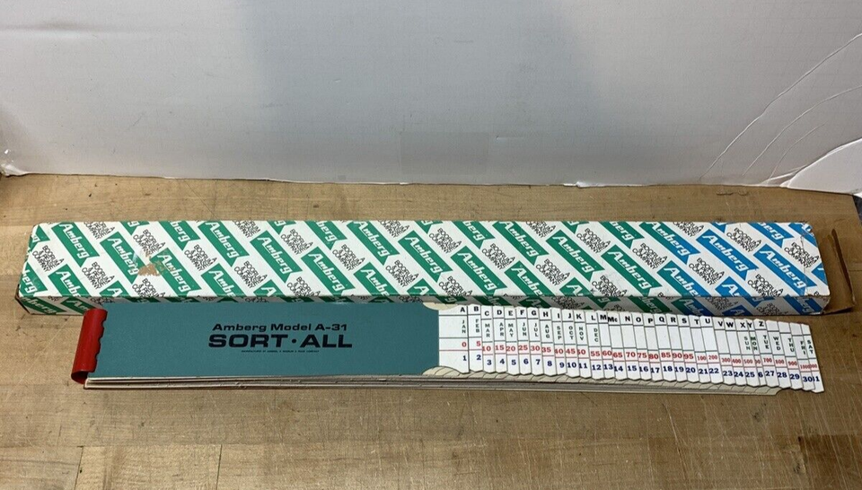 Amberg Sort All A31 Alphabetical Numerical Date File Index Sorter ...