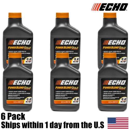 6 Pack Echo Oil 6.4 oz Bottles 2 Cycle Mix for 2.5 Gallon – Power Blend ...