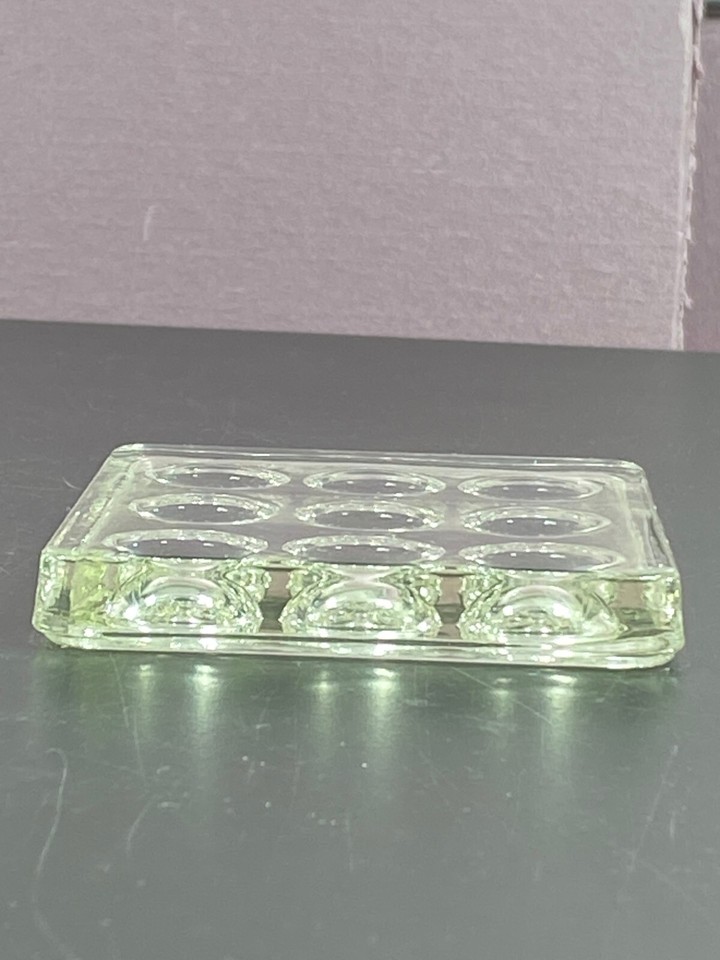 Pyrex Science 9 Well Depression Glass Spot Plates 722085 Vintage Brazil ...