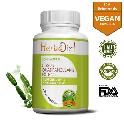 Cissus Quadrangularis Extract 60% Capsules 500mg Bone Joint Health ...