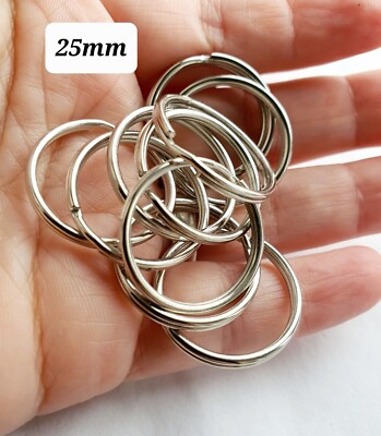 Keyring Split Rings Silver Small Large Key Ring 15 20 25 30 42 ...