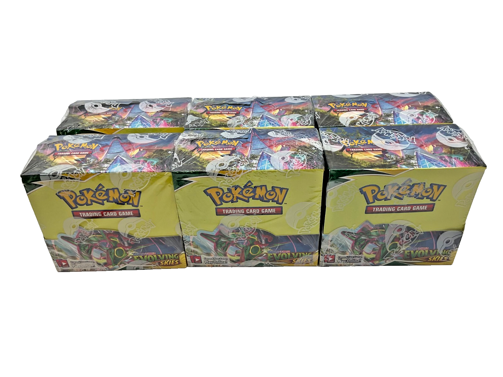 Lot of (6) Pokemon TCG: SWSH07 Evolving Skies Sealed Booster Box OPEN ...