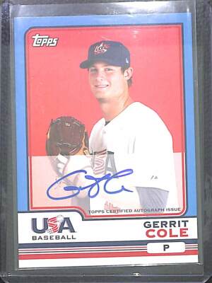 2010 Topps USA Blue Border Topps Chrome Baseball Autograph USA-4 Gerrit ...