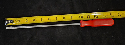 Vintage Mac Tools Long Shank Red Handle Slotted Standard Screwdriver # ...