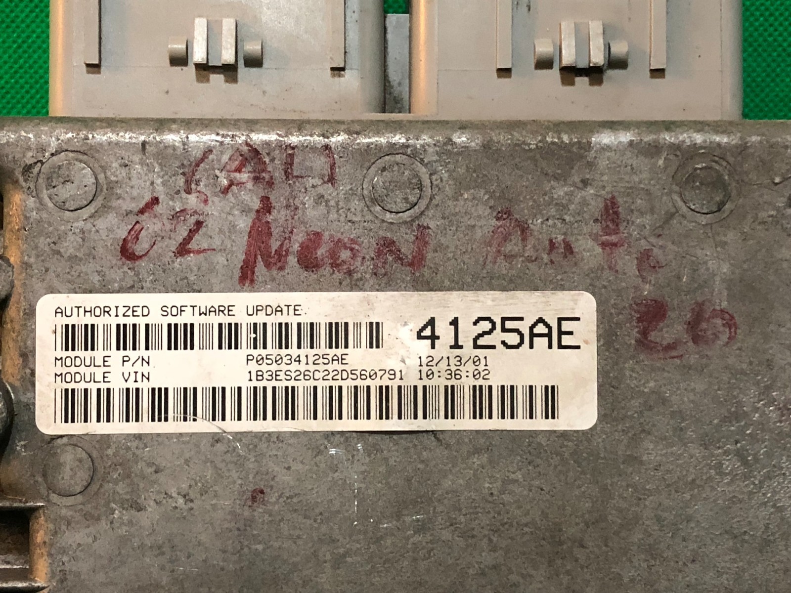 REFLASHED VIN NO SECURITY PLUG & PLAY 02 DODGE NEON ECU ECM MODULE ...