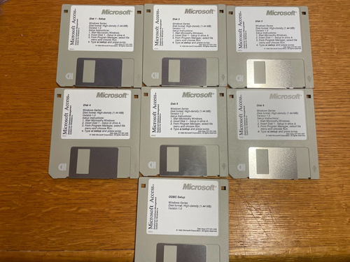 Vintage Microsoft Access 1.0 Database & Microsoft Access Update 1992 ...