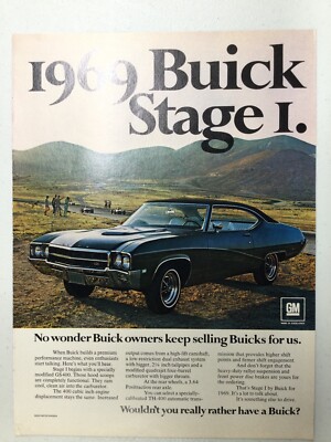 BU71 Advertisement 1969 Buick GS 400 Stage 1 I December 1968 #1 | eBay