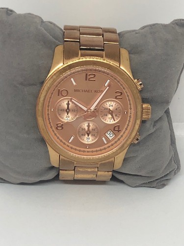 Michaek Kors MK5128 Women's Stainless Steel Analog Rose Dial Quartz ...