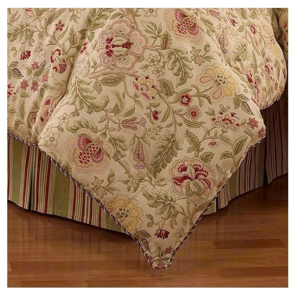 Waverly Queen Bedding Set Floral Comforter 4 Pc Set Bedspread Pillow ...