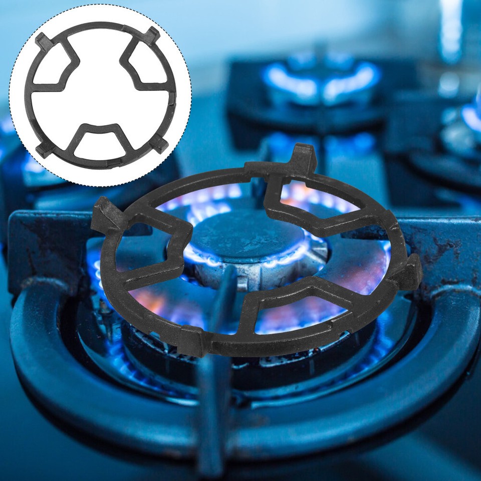Wok Support Ring Gas Burner Rack Non-Skid Cast Iron Round Stove Trivet ...