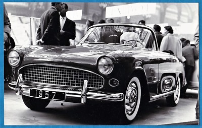 vintage large photo Simca Aronde Oceane convertible car auto cabriolet ...