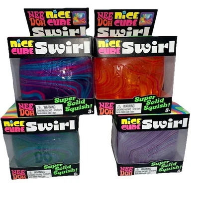 Nee Doh Swirl Cube Squishy Fidget Toy Stress Sensory Easter