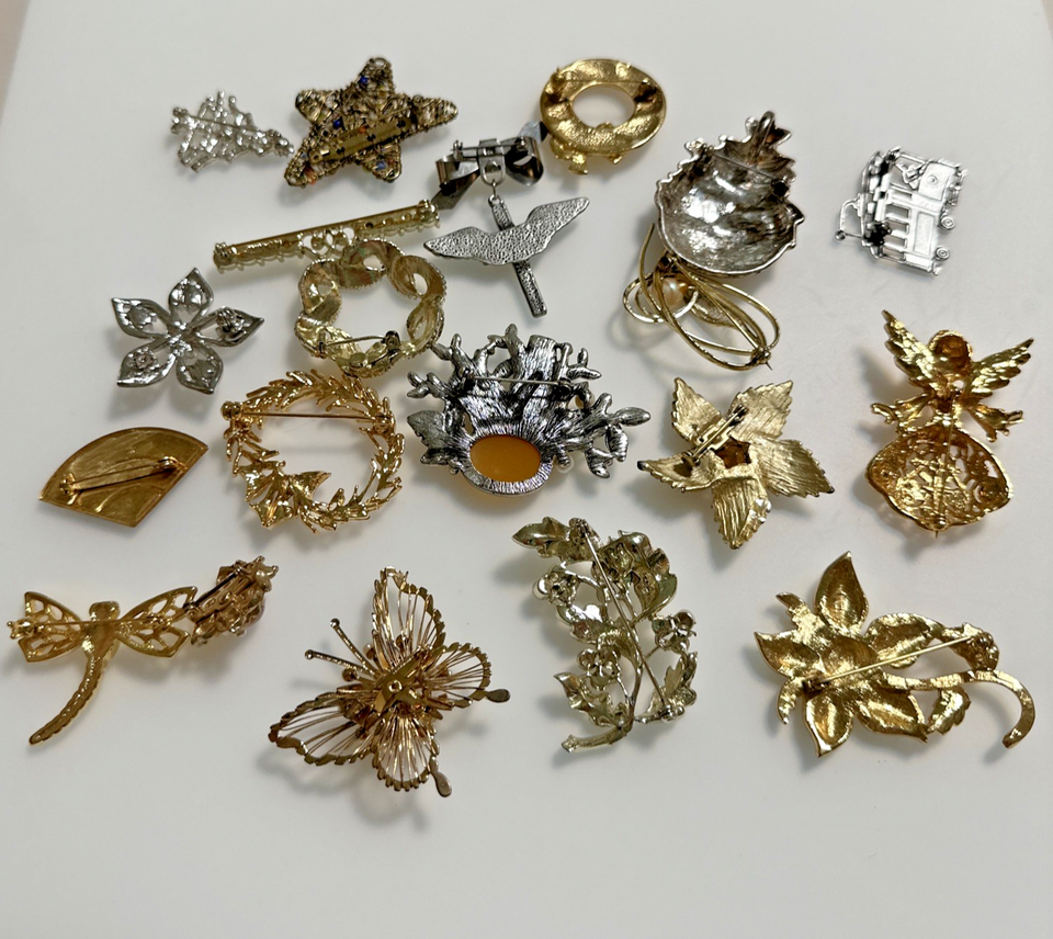 Lot Of 20 Vintages Brooches Costume Jewelry Fashion Access. | eBay