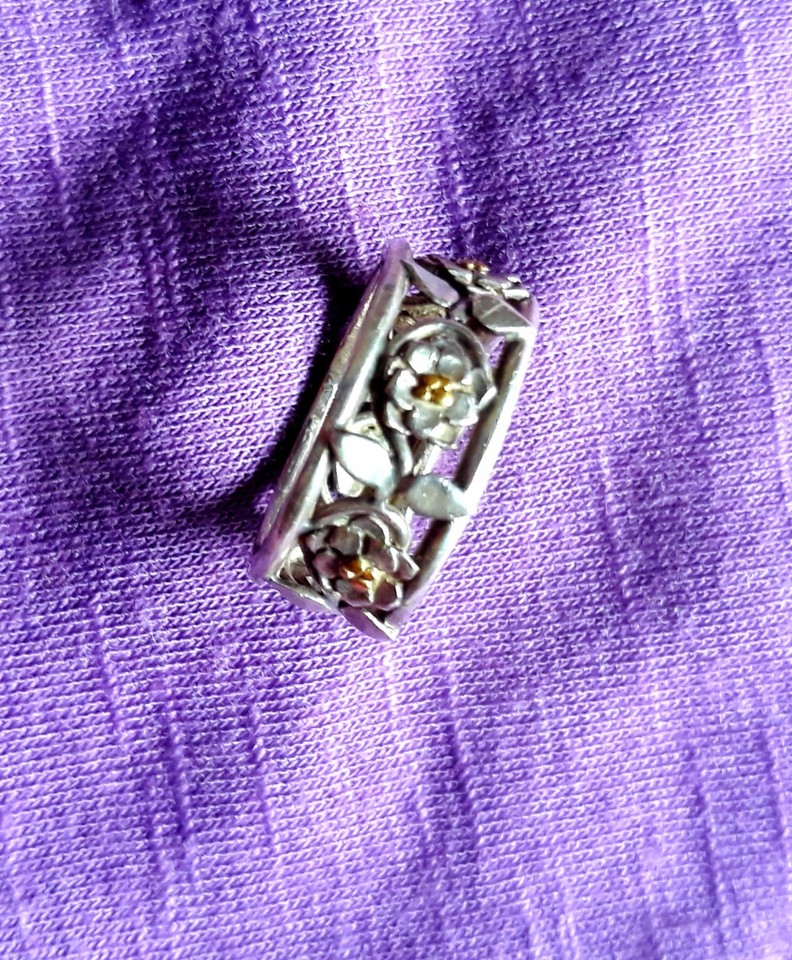 ROBIN "THE HAMMER" LUDWIG CUSTOM-DESIGNED VINT WEDDING RING ROSES WHITE ...