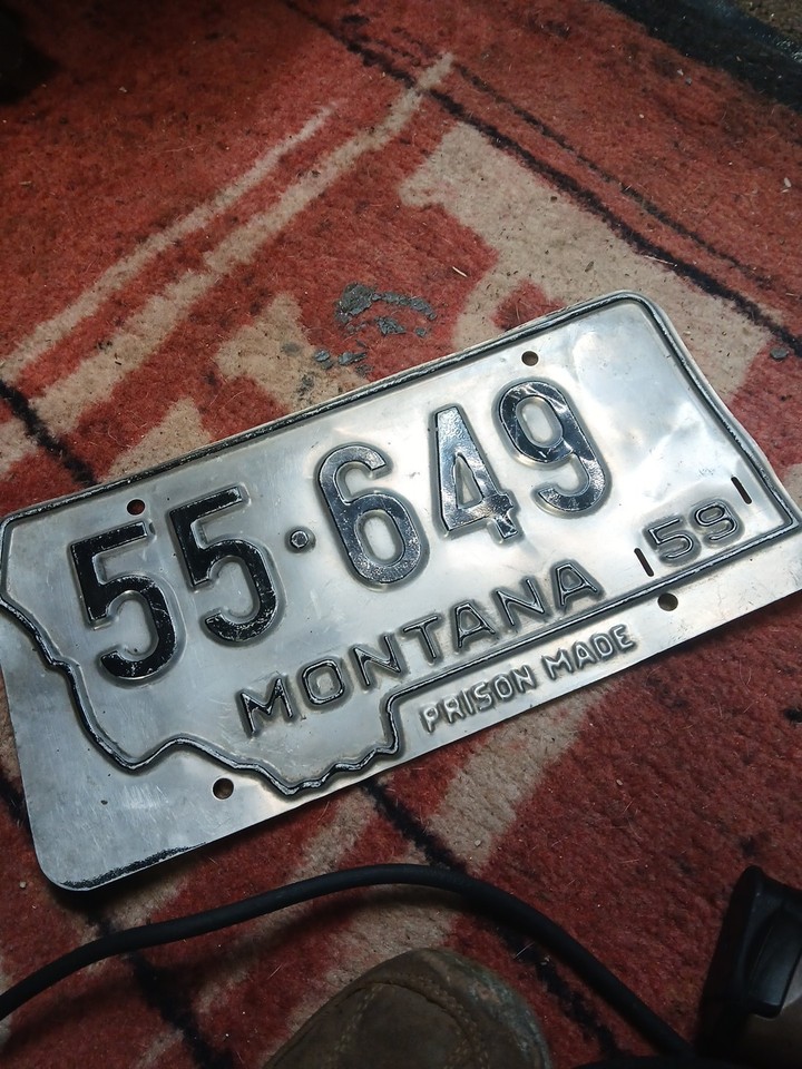 1959 Montana Prison Made License Plate | eBay