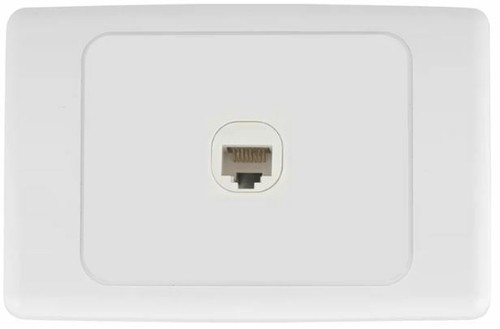 1 Gang Clipsal 2000 Compatible Wall Plate with CAT6 RJ45 Data Network ...