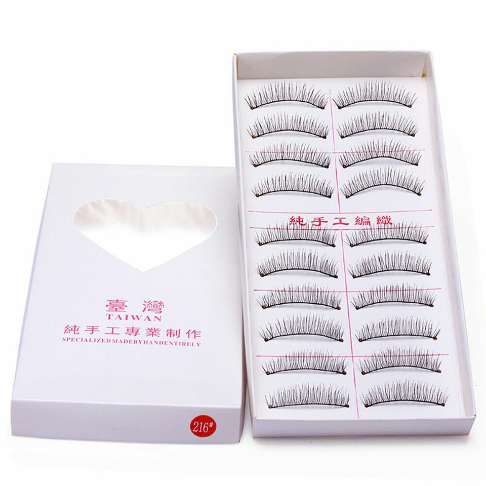 10 Pairs Handmade Soft Fake Eyelashes Natural Thick Long False Eye ...