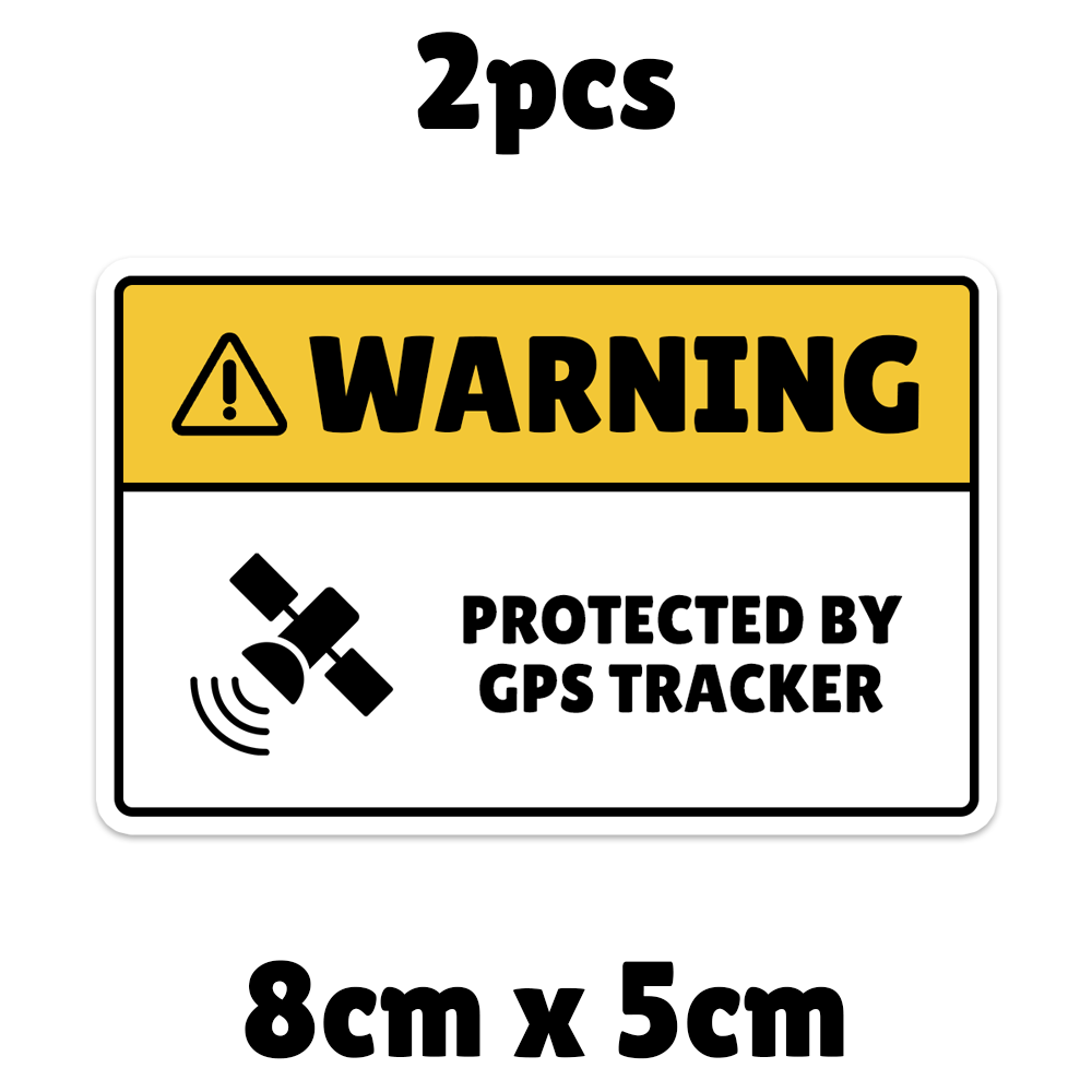 2 x Protected By GPS Tracker Safety Security Warning Sticker | eBay ...