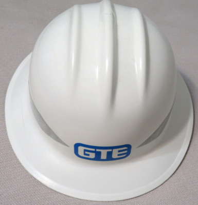 Vintage GTE White Full Brim ED Bullard Hard Boiled Model 303 Hard Hat ...