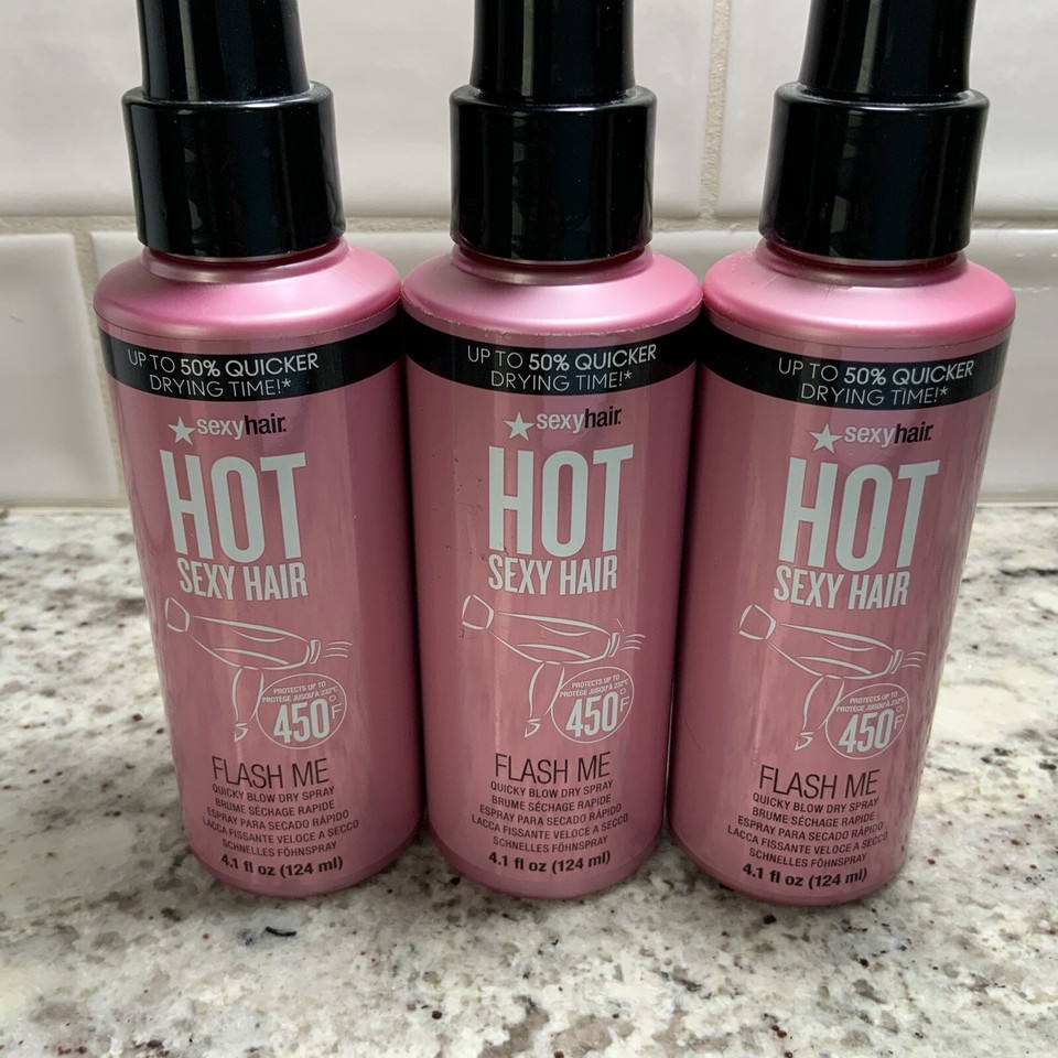 3x Hot Sexy Hair Flash Me Quicky Blow Dry Spray 4.1 oz new | eBay