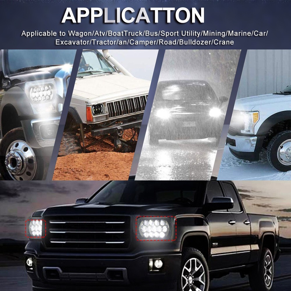 1986-1993 For Mazda B2000 B2200 B2600 Pickup Pair 7x6" Led Headlights ...