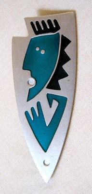 Vintage Signed 1988 JJ Costume TRIBAL Enamel FACE BROOCH Pin | eBay