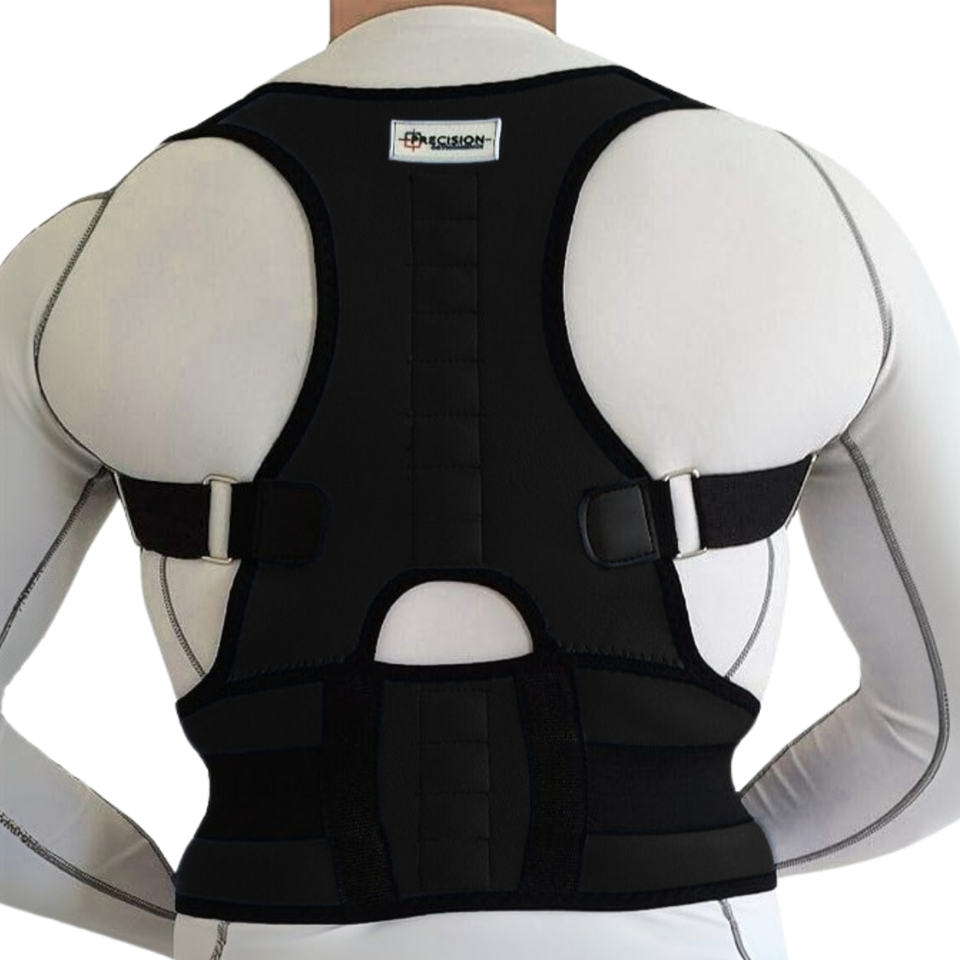 NEOPRENE MAGNETIC POSTURE CORRECTOR BAD BACK LUMBAR SHOULDER SUPPORT ...