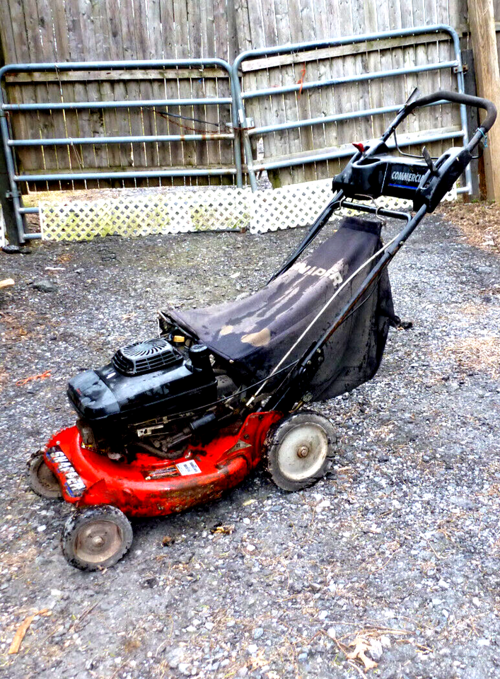 SNAPPER 21" COMMERCIAL SELF PROPELLED MOWER KAWASAKI ENG-BAGGER- FIRES ...