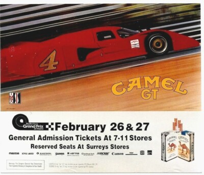Original vintage poster GP MIAMI RACING CAMEL GT 1983 | eBay