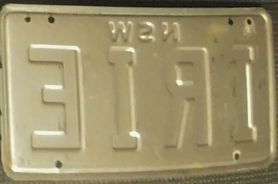 New South Wales NSW - License Shorty Plate " IRIE " Black on Yellow ...