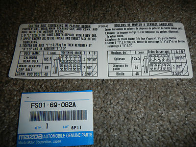 1995-1997 MAZDA 626 MX-6 DX LX EMISSION LABEL GC1M-69-036 | eBay