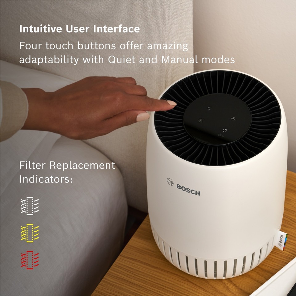 Bosch Air 500 Air Purifier - For Rooms up to 23 m² - CADR: 100 m³/h ...