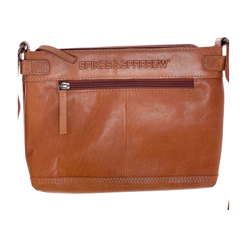 Spikes & Sparrow Brown Tan Leather Cross Body Satchel Bag | eBay UK