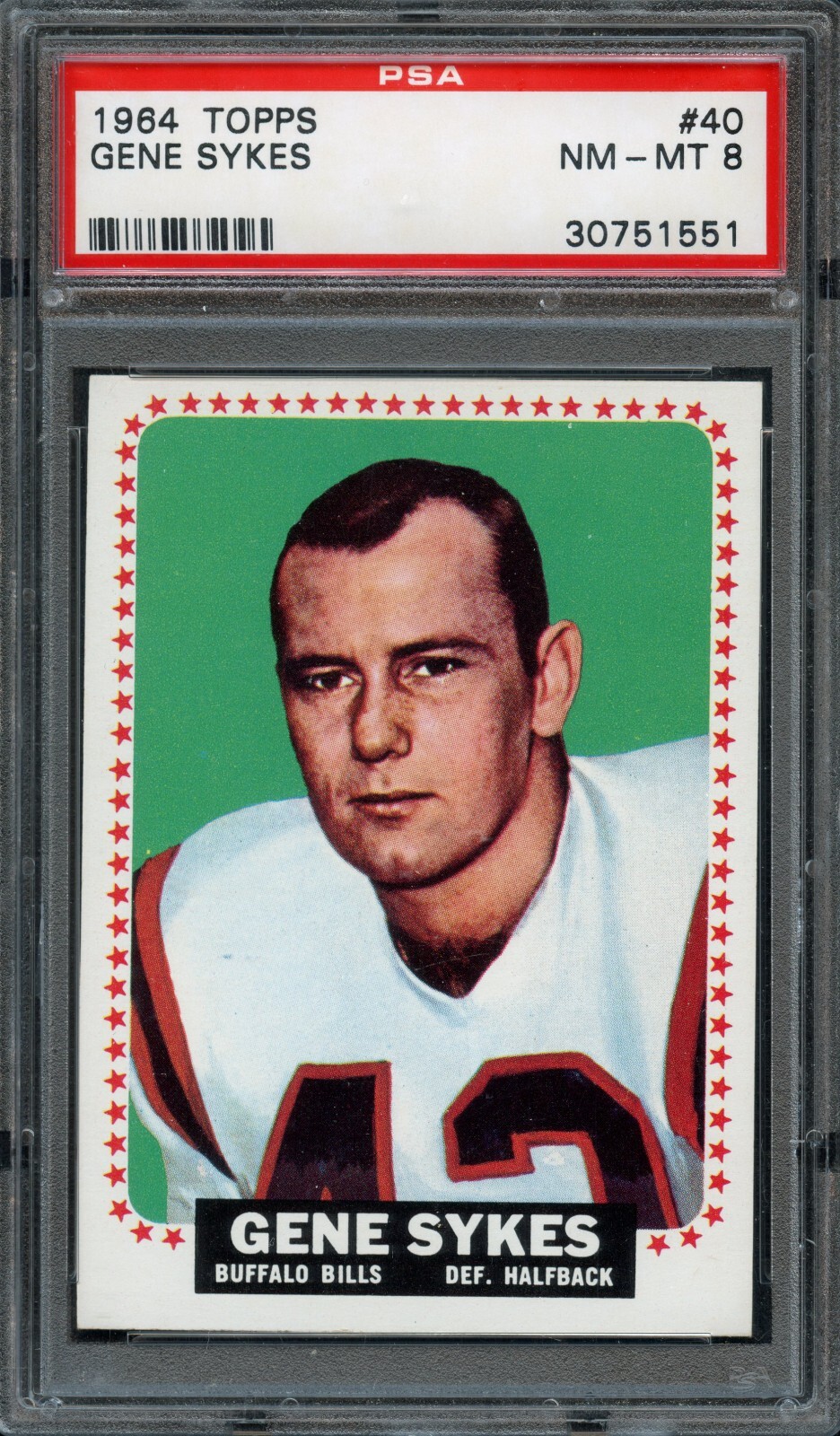 FB - 1964 Topps - #40 - Gene Sykes - PSA 8 - NM-MT | eBay