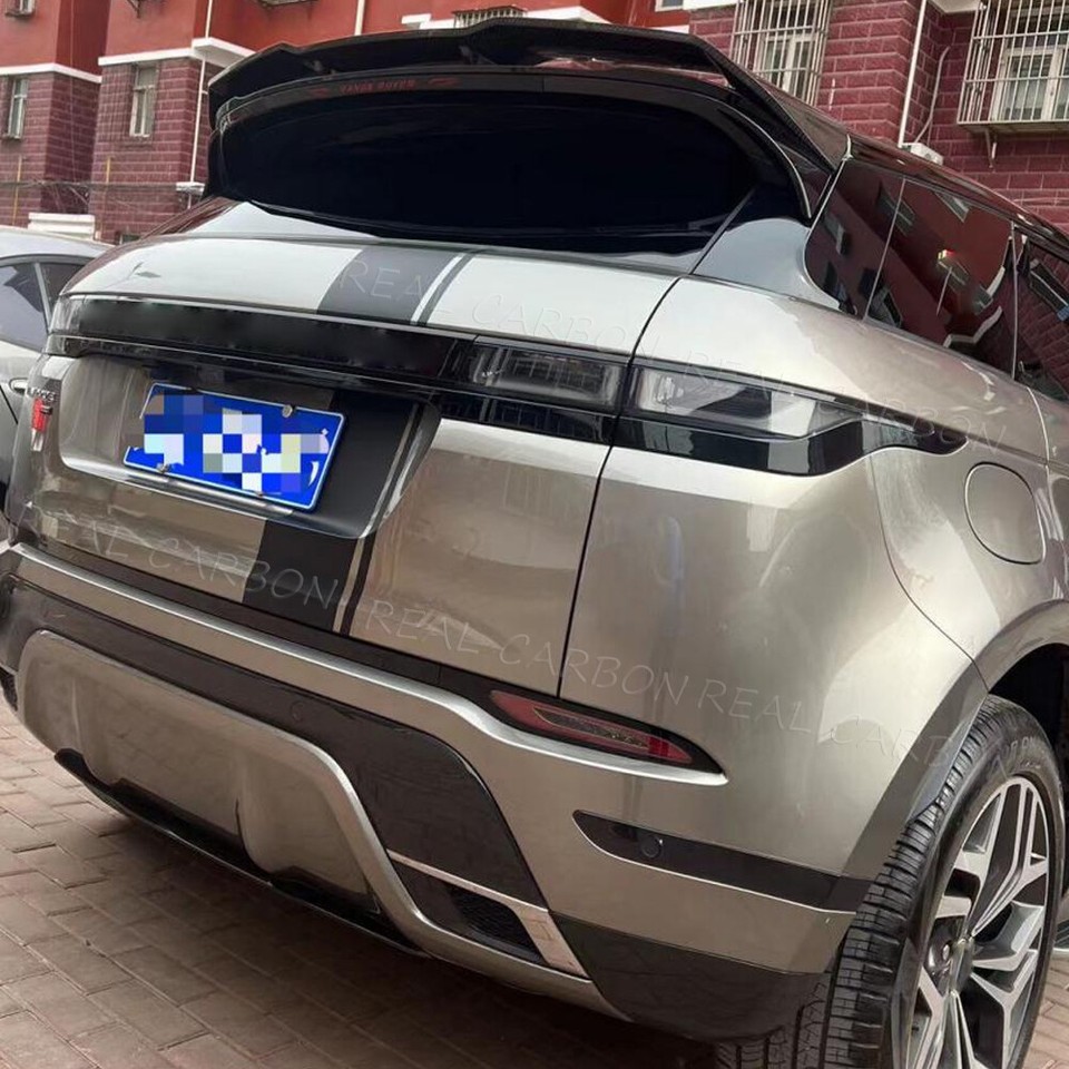 REAL CARBON Rear Roof Spoiler Window Wing For Land Rover Range Evoque ...