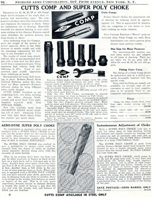 1946 Print Ad of Cutts Comp Shotgun Compensator & Aero-Dyne Super Poly ...