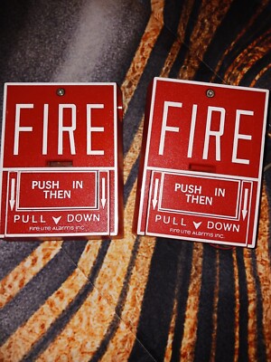2 --Fire-Lite BG-10 Fire Alarm Pull Station Tested Working Nice Used ...