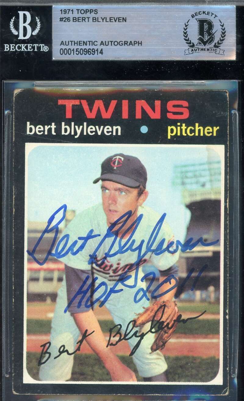 Bert Blyleven BAS Beckett Coa Signed 1971 Topps Rookie Autograph | eBay