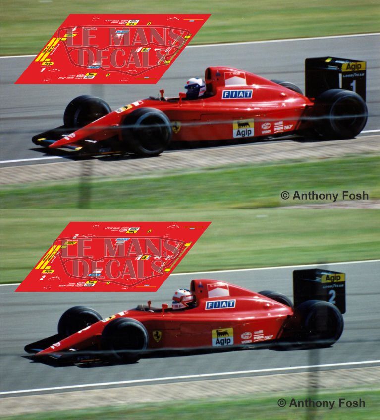 Decals Ferrari F641 British GP 1990 1:32 1:43 24 18 641.2 slot ...