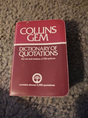 Mini dictionary of quotations Collins gem book | eBay