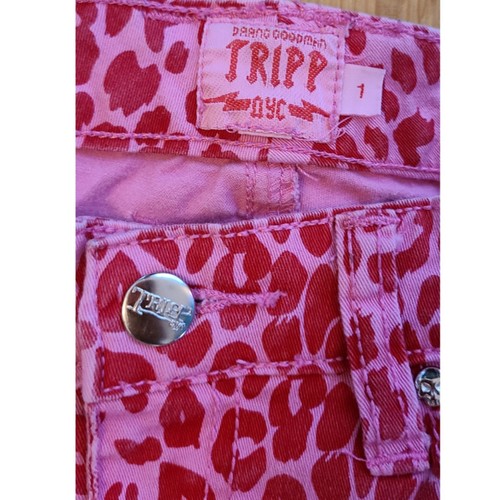 TRIPP NYC PINK Leopard Print T Back Skinny Jeans size 24 *RARE* | eBay