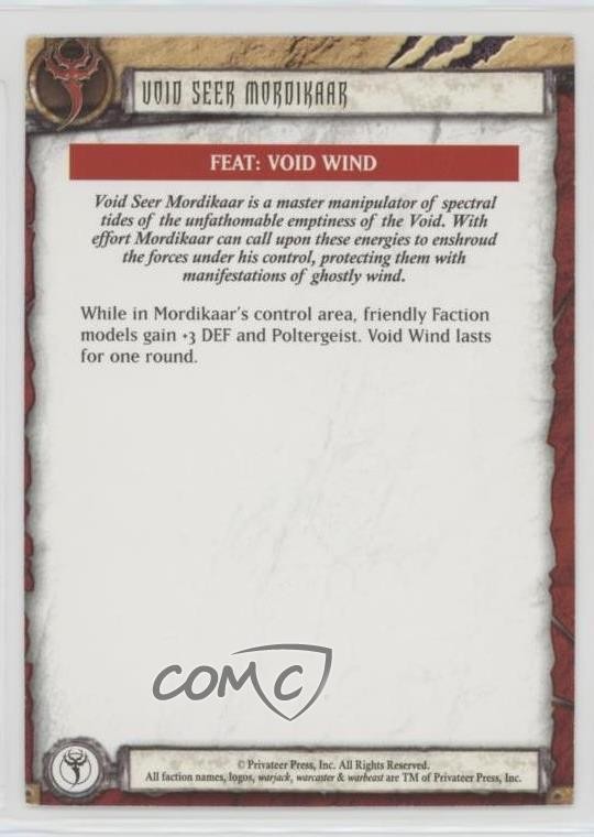 2006-Current Warmachine/Hordes Void Seer Mordikaar (Feat: Void Wind) # ...