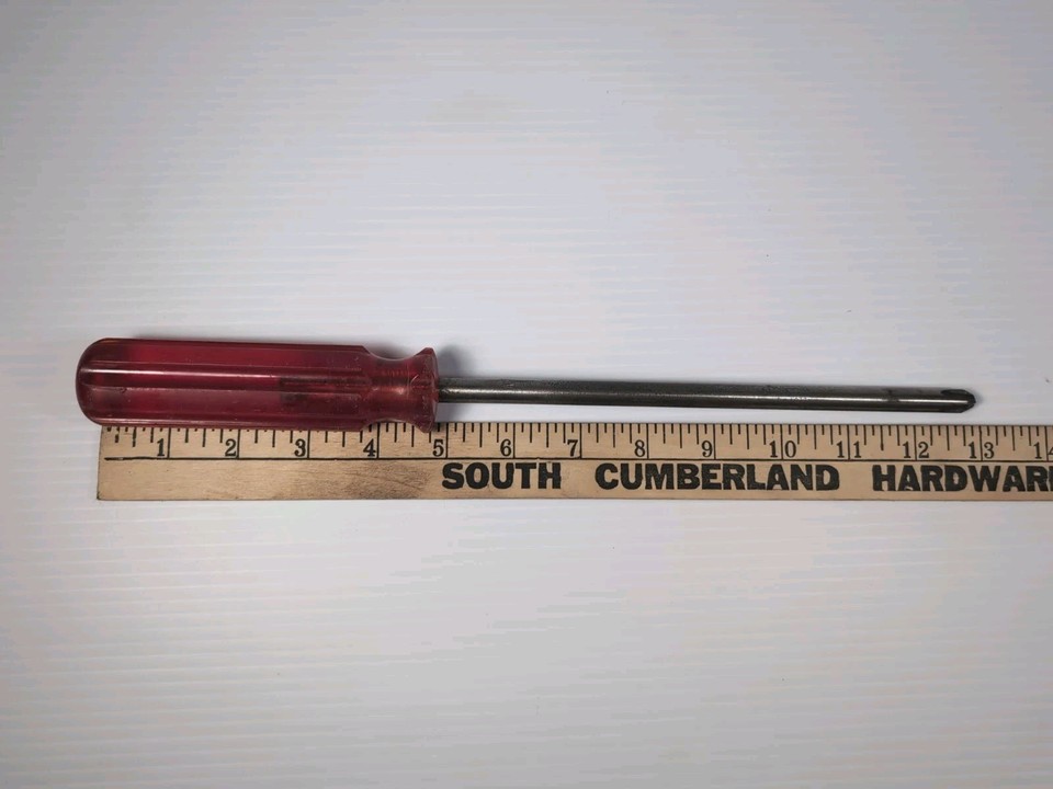 Millers Falls #4 USA No. 850-8 Phillips Head Screwdriver Clear Red | eBay