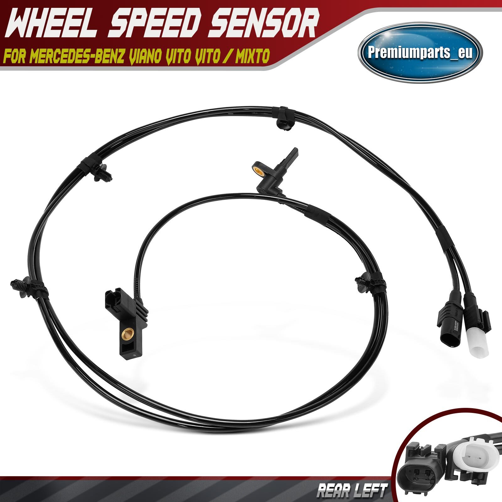 ABS Wheel Speed Sensor Rear Left for Mercedes-Benz Viano Vito Vito ...