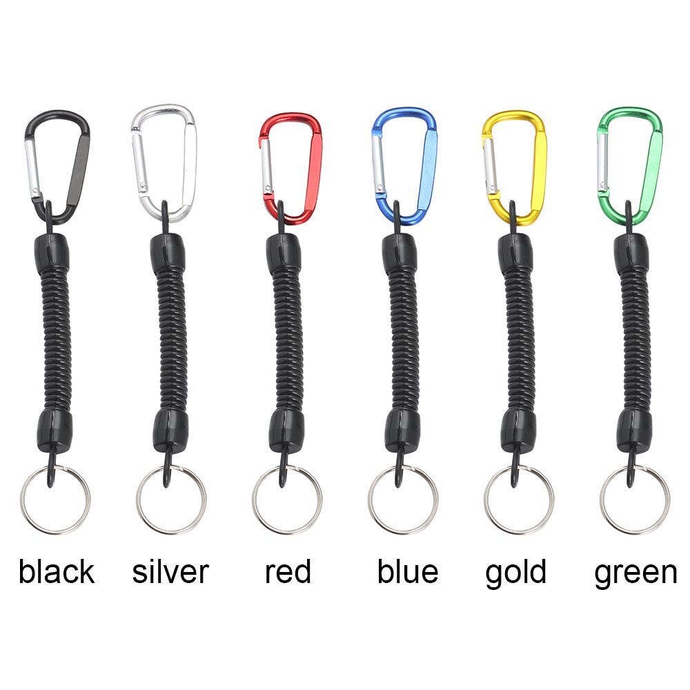 Fishing Lanyards Spring Elastic Rope Anti-lost Phone Keychain Camping ...
